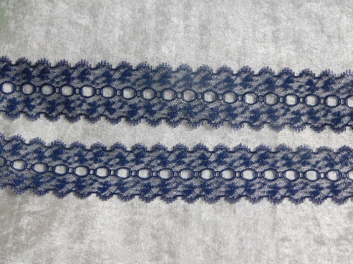Feather Edge Eyelet Lace Per Meter 38mm Navy | Thread 'n' Butter Cake ...