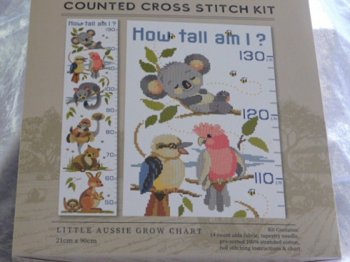 Fiona Jude Country Thread Cross Stitch Kit - Little Aussie Growth Chart ...